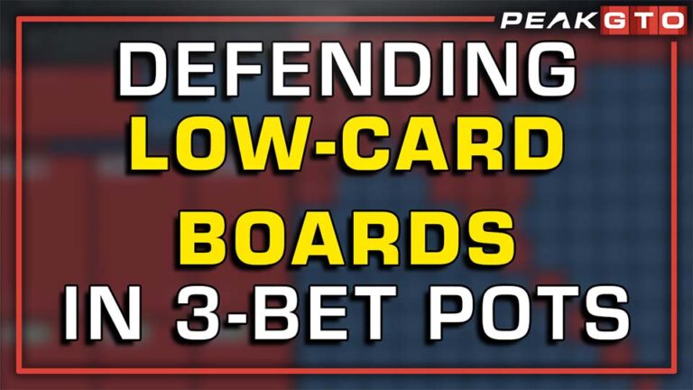 Defending vs. C-Bets on Low-Card Boards in 3-Bet Pots