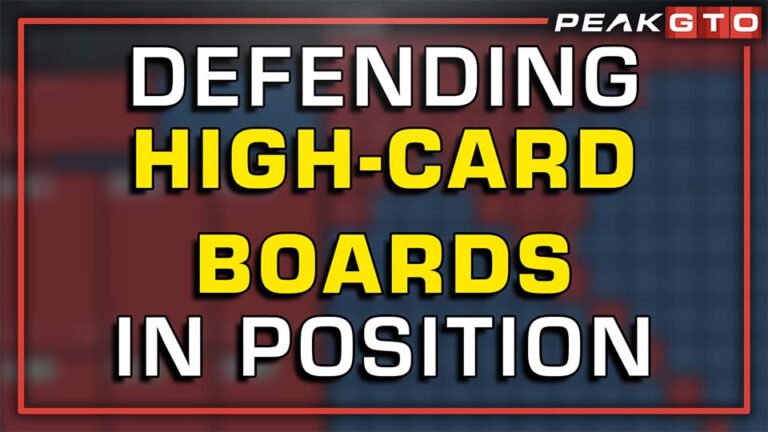 Defending C-bets In Position on High-Card Boards after Calling Preflop