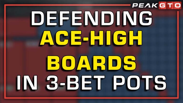Defending C-Bets on Ace-High Boards in 3-Bet Pots