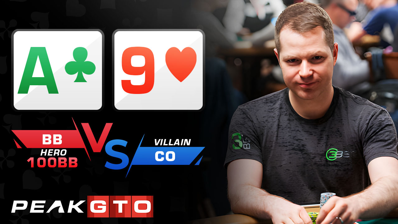 Playing A9o BB vs CO in a 100bb Cash Game